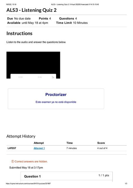 LISTENING QUIZ 2 AVANZADOO 9 | Paola | uDocz