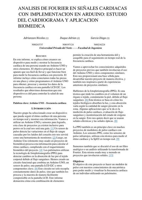 Avance 13 Análisis Fourier de Señales Cardíacascon | Adrian | uDocz
