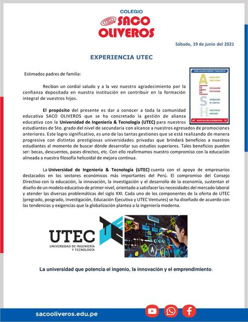21 COMUNICADO A PFF Propuesta del Proyecto UTEC | SOFIA | uDocz