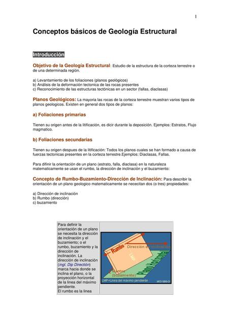 Conceptos básicos de Geología Estructural | Edu | uDocz