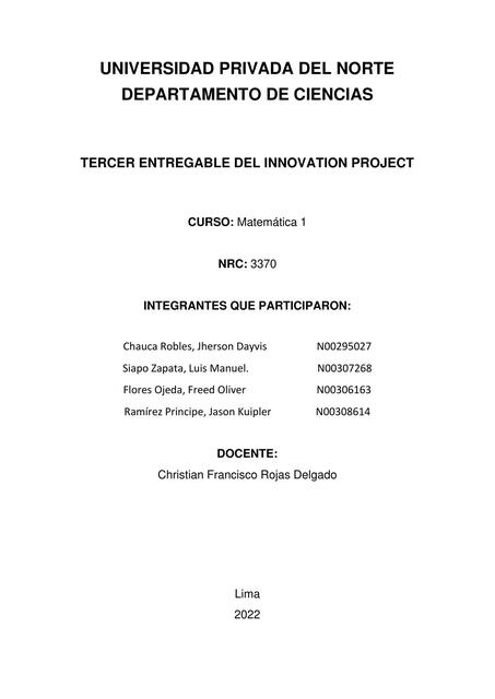 Proyecto innova mate parte final | vgvjjghi | uDocz