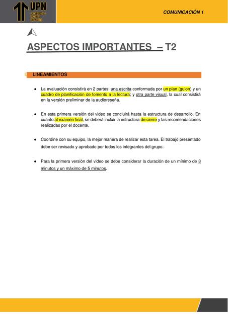 Flashcards de lineamientos T2 | Por Yosselin | uDocz