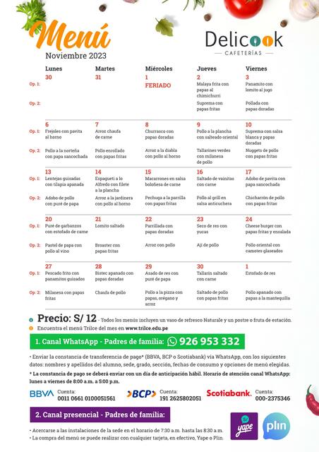 delicook menú | Dora | uDocz