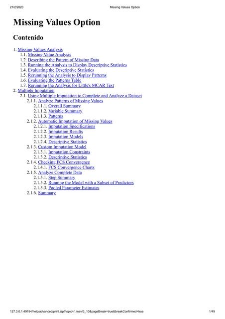 10 Missing Values Option | Jonathan Ruiz | uDocz