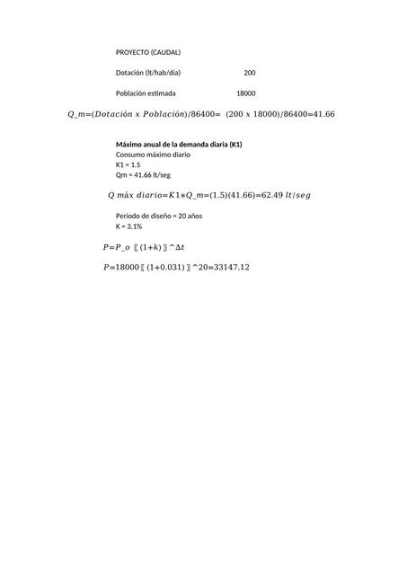 CALCULOS DOTACION ETC | Jamely Barreto Mamani | uDocz