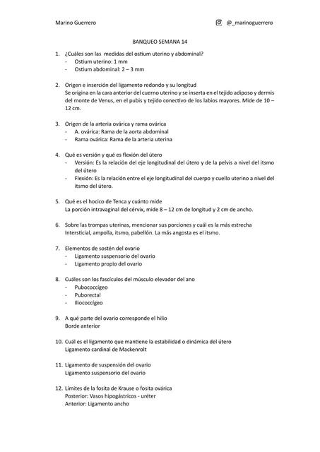 BANQUEO SEMANA 14 | Marino | uDocz
