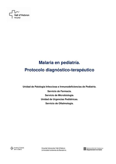 Protocolo malaria diciembre 0 | alexandra patin | uDocz