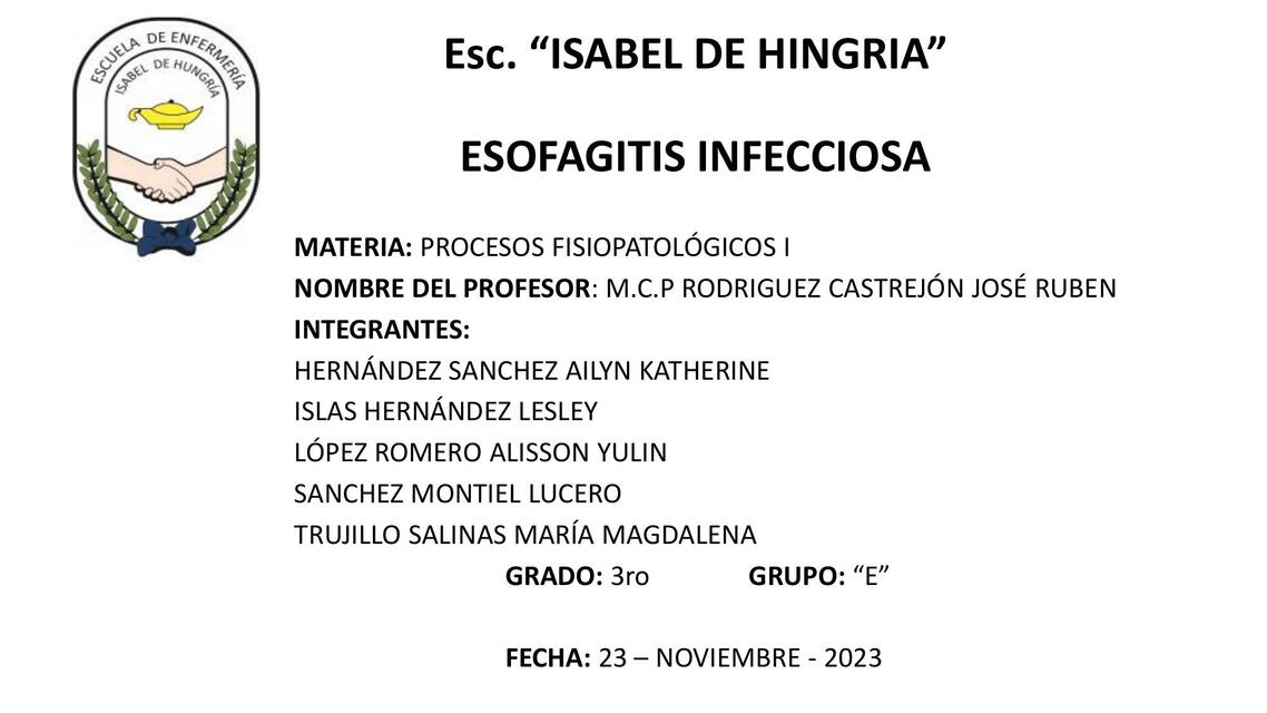 Esofagitis | montiel | uDocz