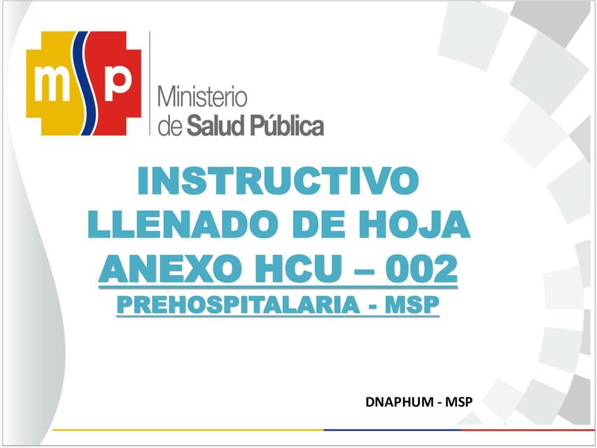 INSTRUCTIVO DE LLENADO DE HOJA HCU 002 | Dr. DANNY | uDocz
