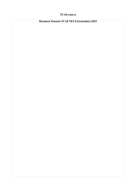 Resumen Temario TCAE SES Extremadura | Jessy prieto martin | uDocz