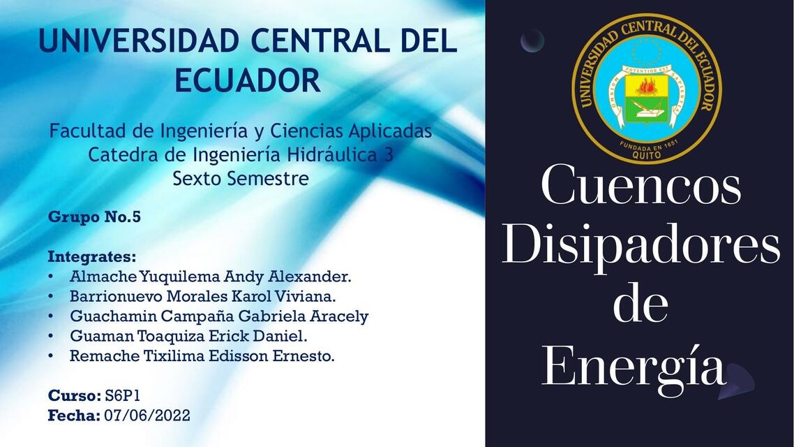 S6P1 GRUPO5 Cuencos disipadores de Energía | Karol Morales | uDocz