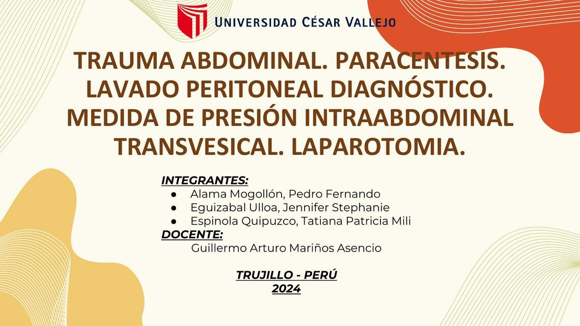 TRAUMA ABDOMINAL | PEDRO FERNANDO | uDocz
