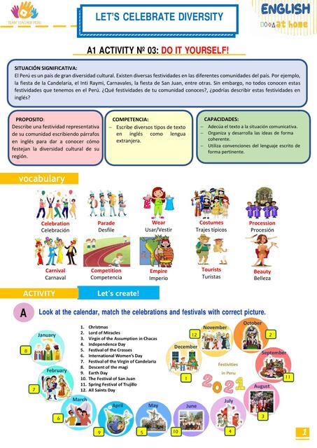 Worksheet A1 EdA 5 Activity 3 | Ariana saavedra | uDocz