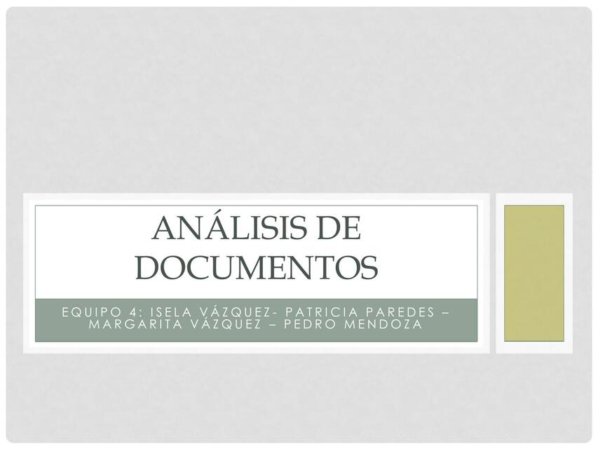 Análisis de documentos | David | uDocz