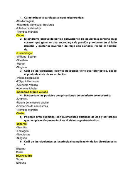 Examenes PATOLOGIA 1 | maria aranda | uDocz