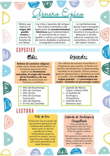 LITERATURA INCA GÉNERO ÉPICO Y LÍRICO | isabel castellanos castro | uDocz