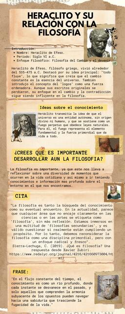 Heraclito y su relación con la filosofía | DAVID ORE LAURA | uDocz
