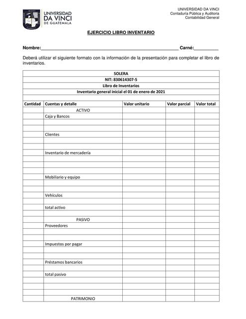 Ejercicio 5 Inventarios 3 | Alfredo | uDocz