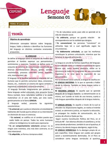 EL LENGUAJE | Camila | uDocz