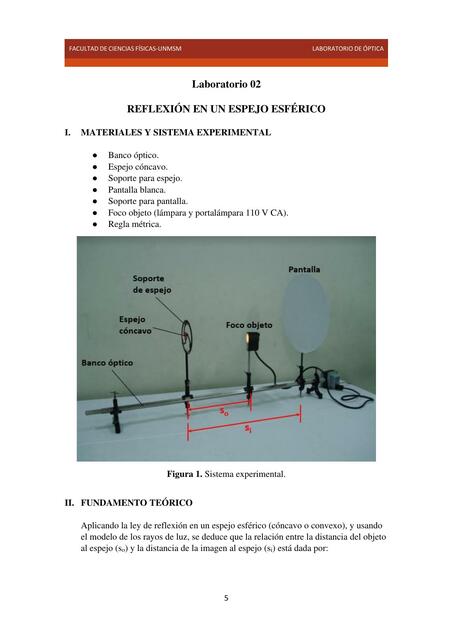 GUÍA 02 REFLEXIÓN EN ESPEJO ESFÉRICO | Diego | uDocz