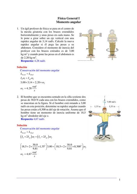 Ejercicios de Momento angular SOL | Zillex | uDocz