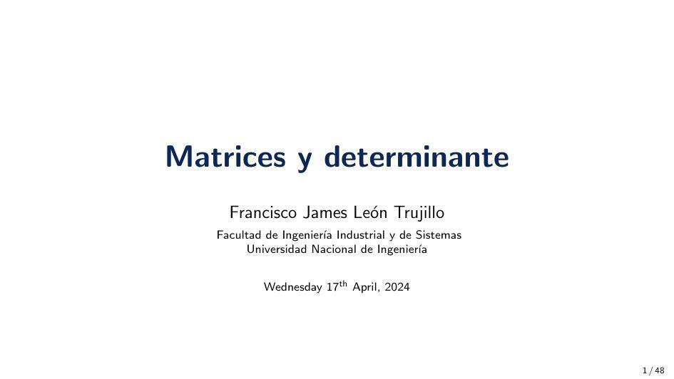 Matrices y determinante | Jeriff | uDocz
