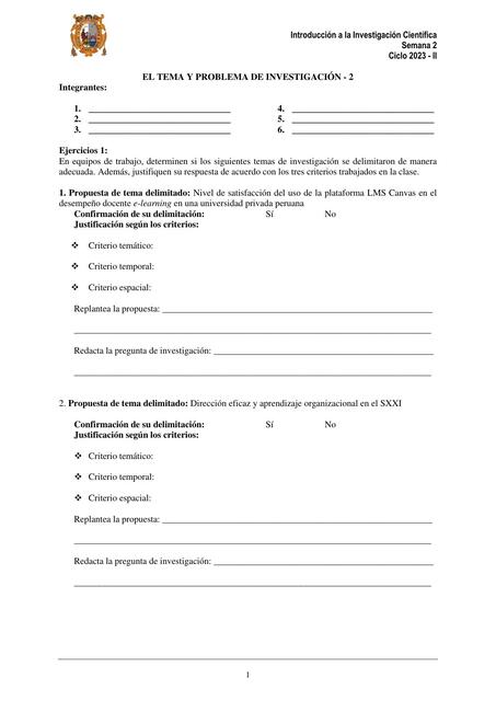 Actividades o ejercicios El tema y problema de inv | Zillex | uDocz