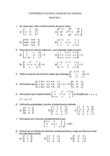 PRÁCTICA 3 DE ALGEBRA LINEAL | Zillex | uDocz