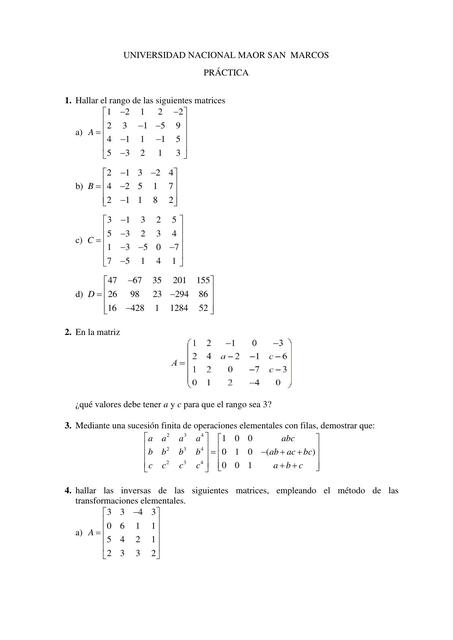 PRÁCTICA 4 DE ALGEBRA LINEAL | Zillex | uDocz