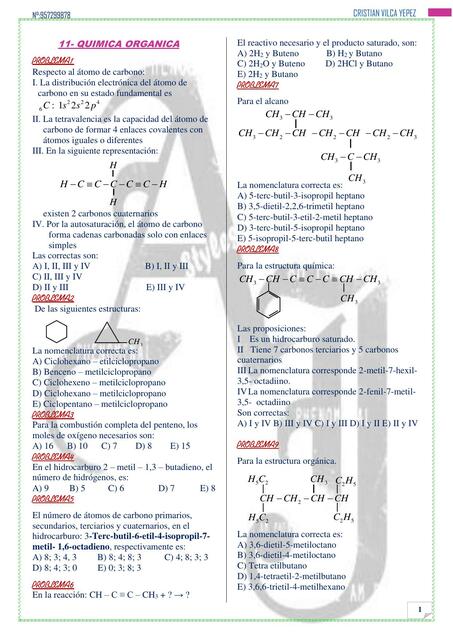 11 QUIMICA ORGANICA | Kathleen | uDocz