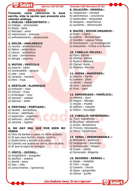 RV ANALOGÍAS SINÓNIMOS Y ANTÓNIMOS | Kathleen | uDocz