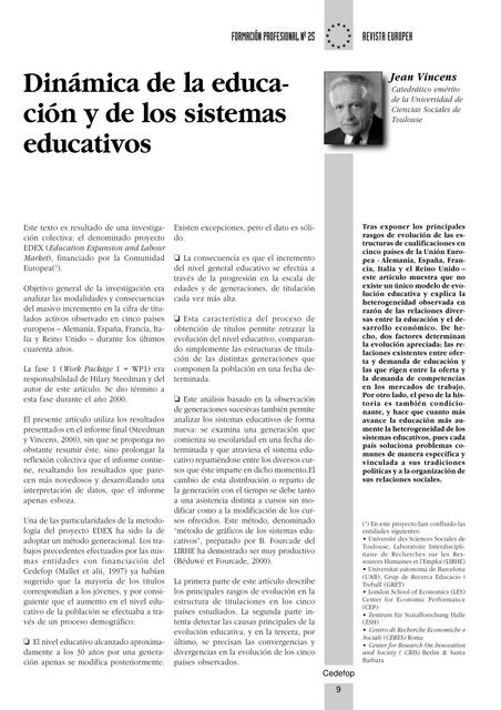 Dinámica de la educación y de los sistemas educativos | Ciencia educativa | uDocz