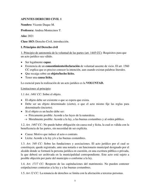 Derecho Civil 1 Montecinos Vicente Duque | javier | uDocz