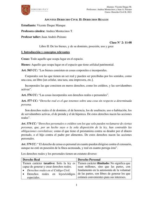 Derecho Civil II Montecinos Vicente Duque | javier | uDocz