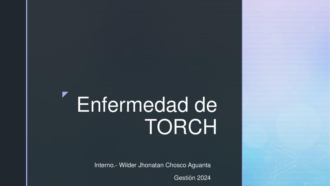 Enfermedad de Torch | María Fernanda Baldiviezo Pedraza | uDocz
