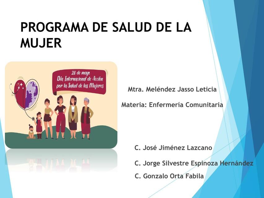Programa de Salud de la Mujer | JOSE JIMENEZ | uDocz
