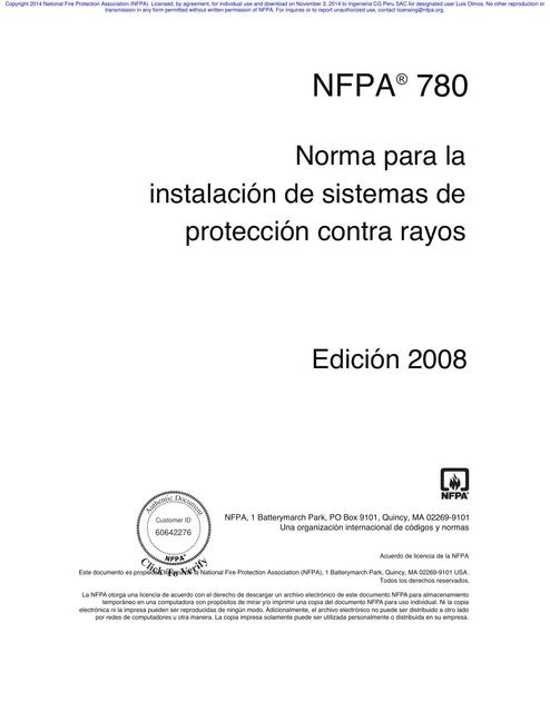 NFPA 780 08E | Joel Velásquez A. | uDocz