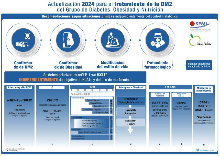 Actualizacion 2024 para el tratamiento de la DM2 del grupo de diabetes ...