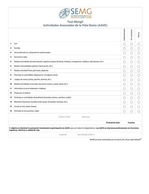 Resúmenes de Test de Mocca | Descarga apuntes de Test de Mocca