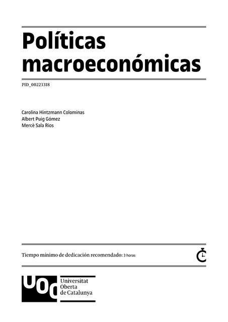 Políticas Macroeconómicas Marta Udocz