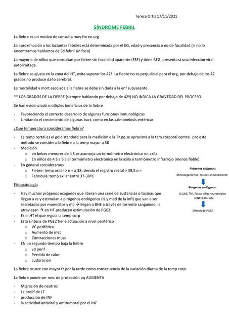 Síndrome febril | Laura Esteban Reaño | uDocz