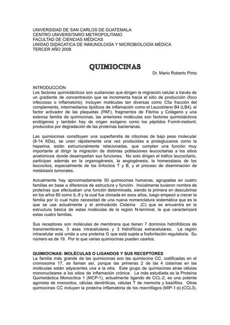quimiocinas | medi_fer | uDocz