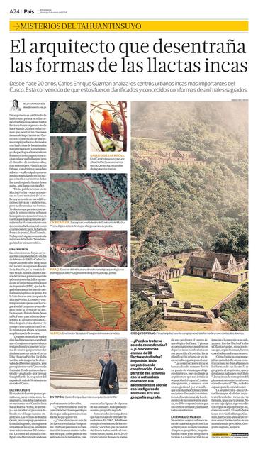 LLACTAS INCAS Inca Cities with bird shapes Carlos Enrique Guzmán El ...