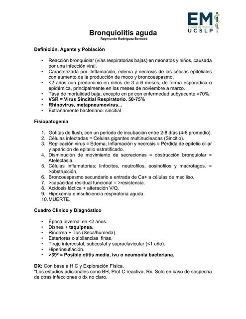 Bronquiolitis aguda | Dr. Bernabé | uDocz