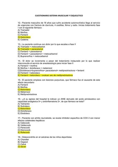 CUESTIONARIO SISTEMA MUSCULAR Y ESQUELETICO #2 | Nancy A3C | uDocz