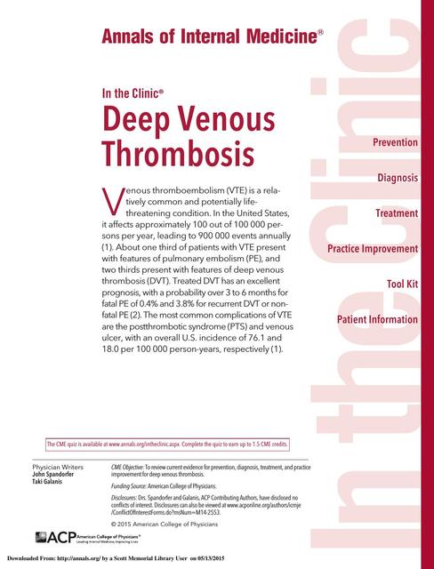 Deep Venous Disease TVP | Nanci González | uDocz