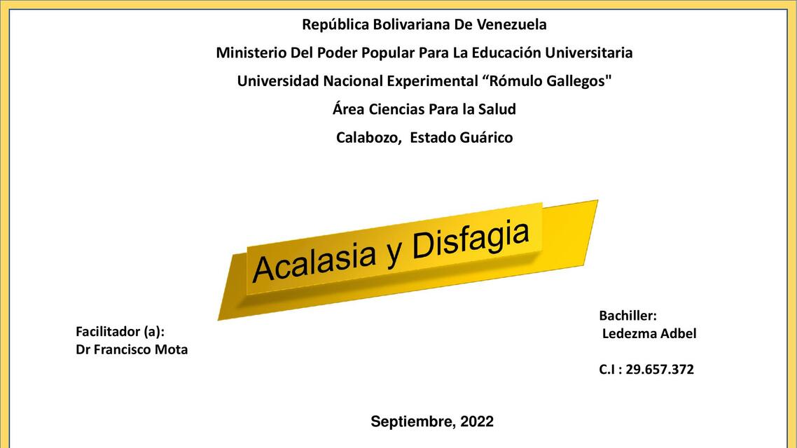 acalasia y disfagia | yolimar | uDocz