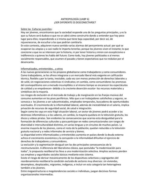 ANTROPOLOGÍA UABP 6 | Julieta | uDocz