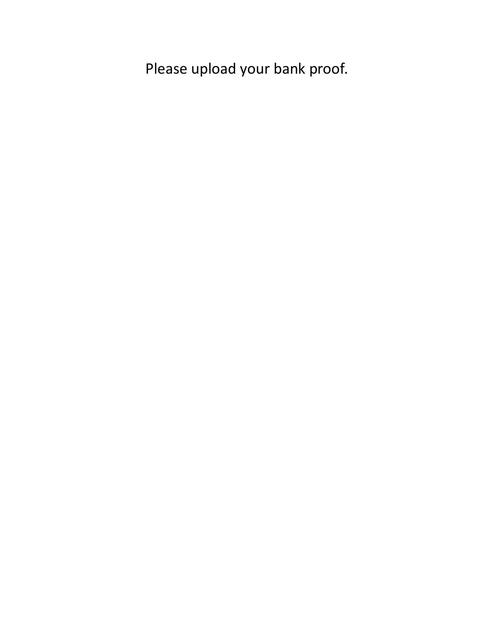 Please upload your bank proof 1 | ilse | uDocz