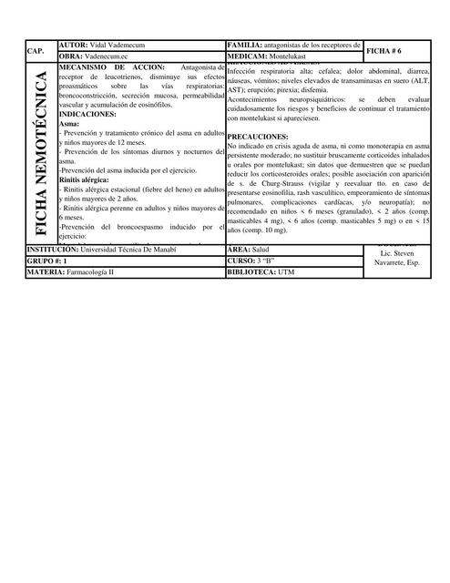Formato de ficha nemotécnica 6 | Maria Daniela Loor Bravo | uDocz